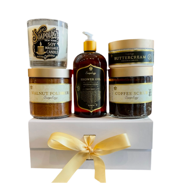 Tobacco & Caramel Deluxe Gift Set– Soapology NYC